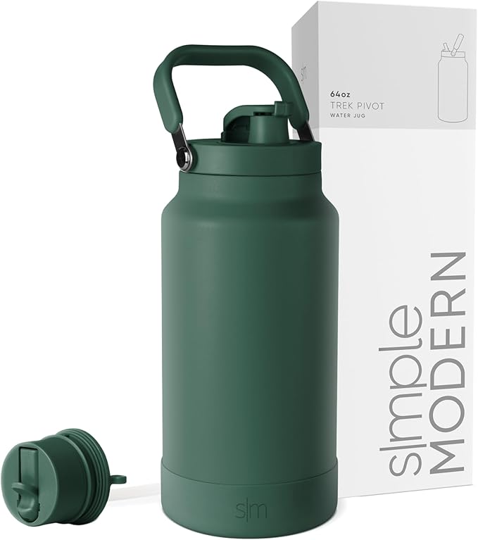 Amazon.com: Simple Modern Trek Pivot | Half Gallon Water Bottle Jug with Handle & Boot ...