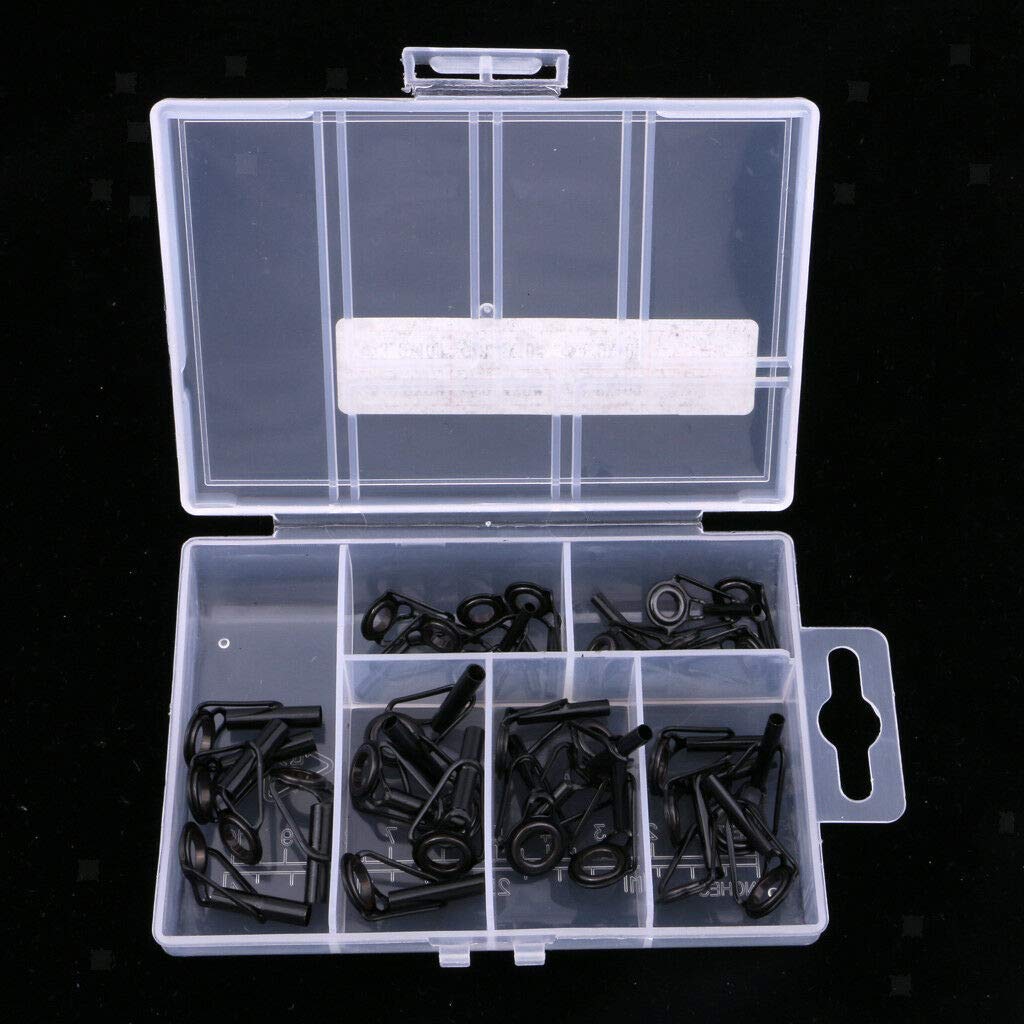 30pcs Stainless Steel Fishing Rod Guides Eye Ring Rod Repair Kit ...