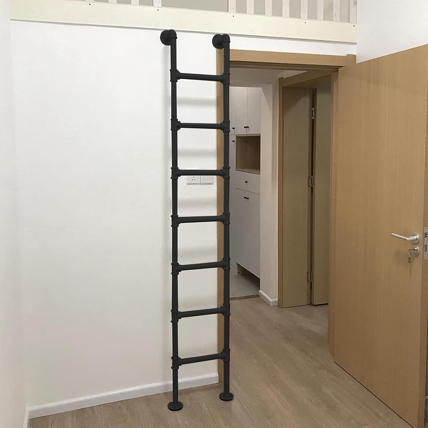 Wall Mounted LadderBlack Bunk Bed Ladder 2 Story Attic Safety Side ...