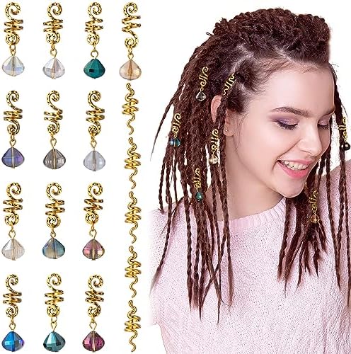 Amazon.com : CHANZET Loc Hair Jewelry for Braids, Gold Braids Dreadlock ...