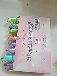 Amazon.com: COLNK Highlighters Set of 8 Colors, Chisel Tip Aesthetic ...