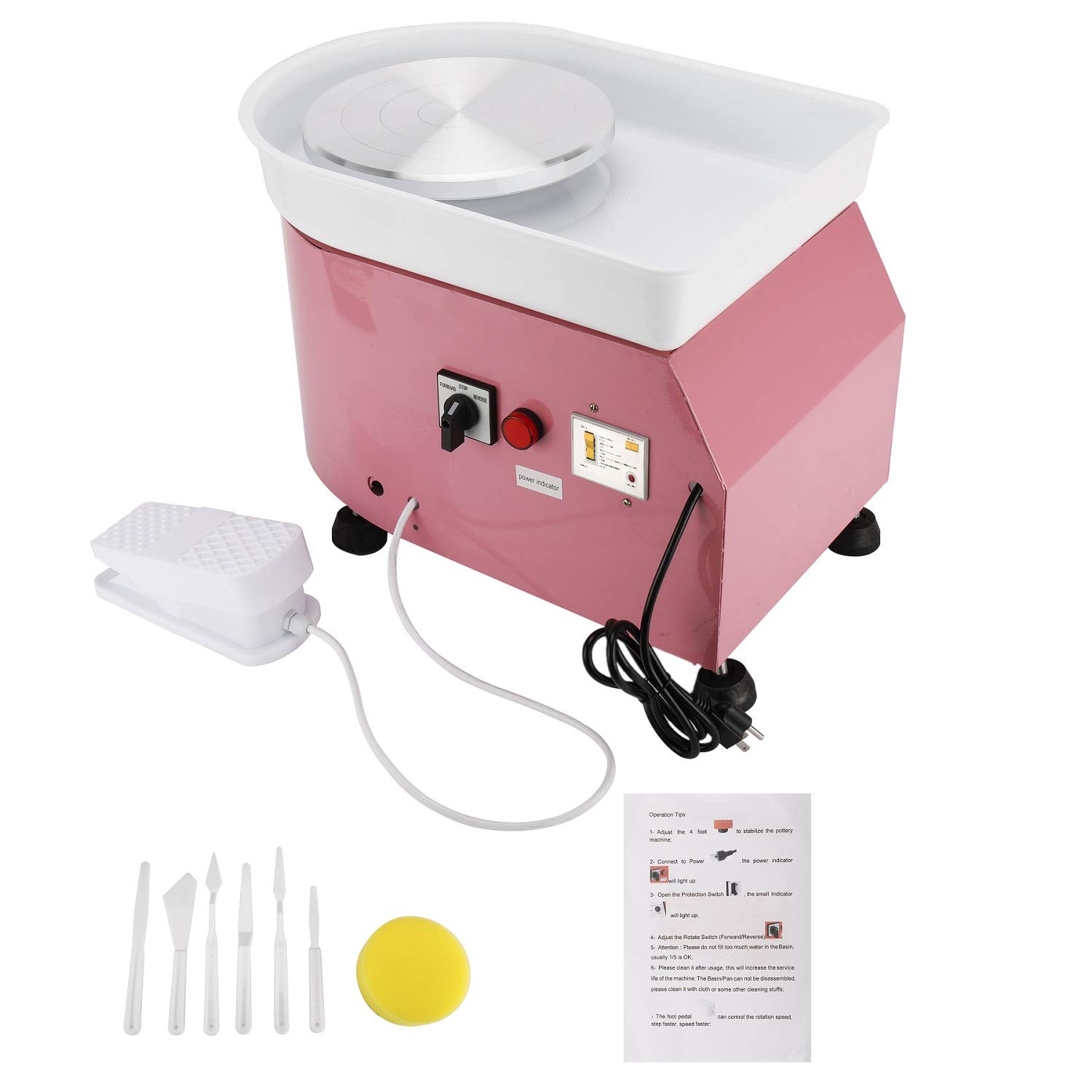 Snapklik.com : YaeKoo 25CM 350W Pottery Wheel Electric Ceramic Wheel ...