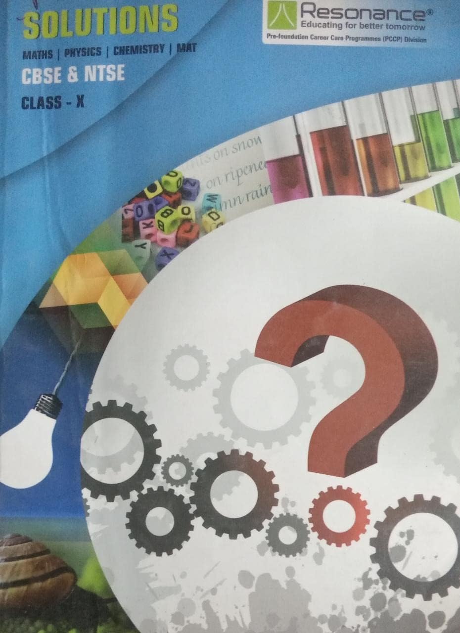 Resonance Solutions Maths/Physics/Chemistry/Mat CBSE & NTSE Class 10 ...