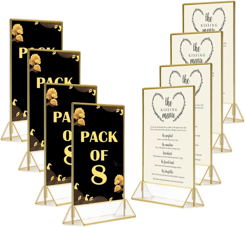 Amazon.com: 8 PCS Acrylic Sign Holder , Sign Holders for Table Top ...