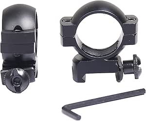 Amazon.com: Optics Rimfire Tactical Scope Ring Set for Picatinny/Weaver ...
