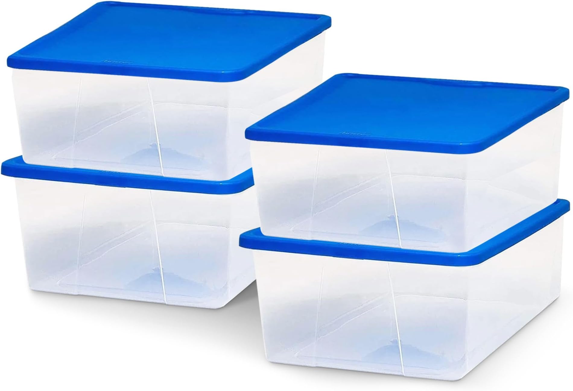Amazon.com - WYT 12 Pack Small 5-Quart Clear Plastic Storage Bins with ...