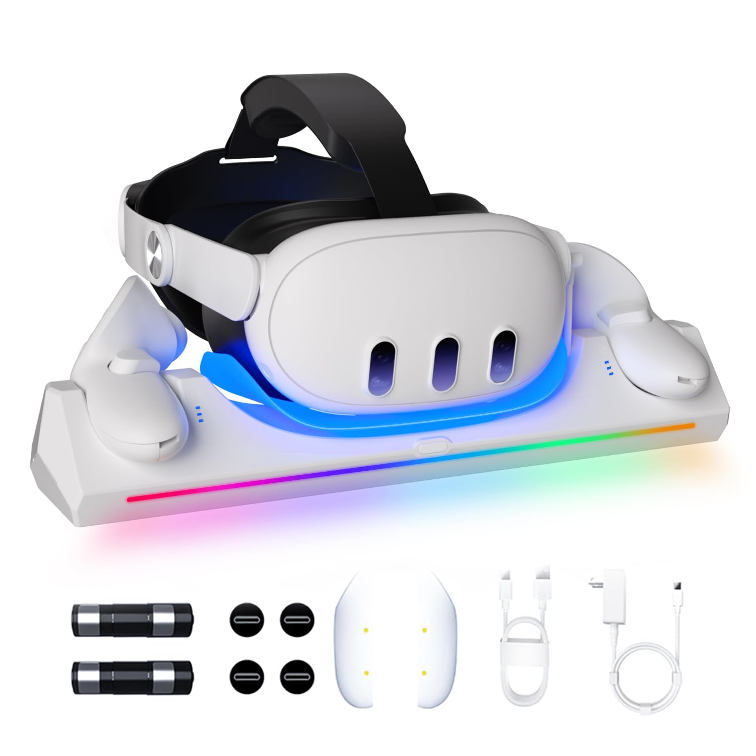 Amazon.com: Charging Station for Meta Oculus Quest 3 Accessories, 30W ...