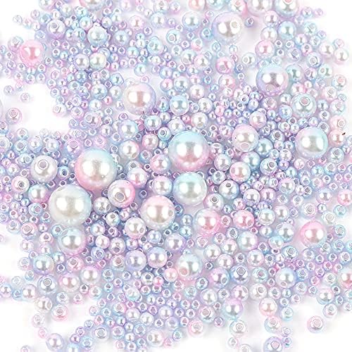 Amazon.com: Plastic Pearls 3mm 4mm 5mm 6mm 8mm 10mm 12mm Light Colorful ...