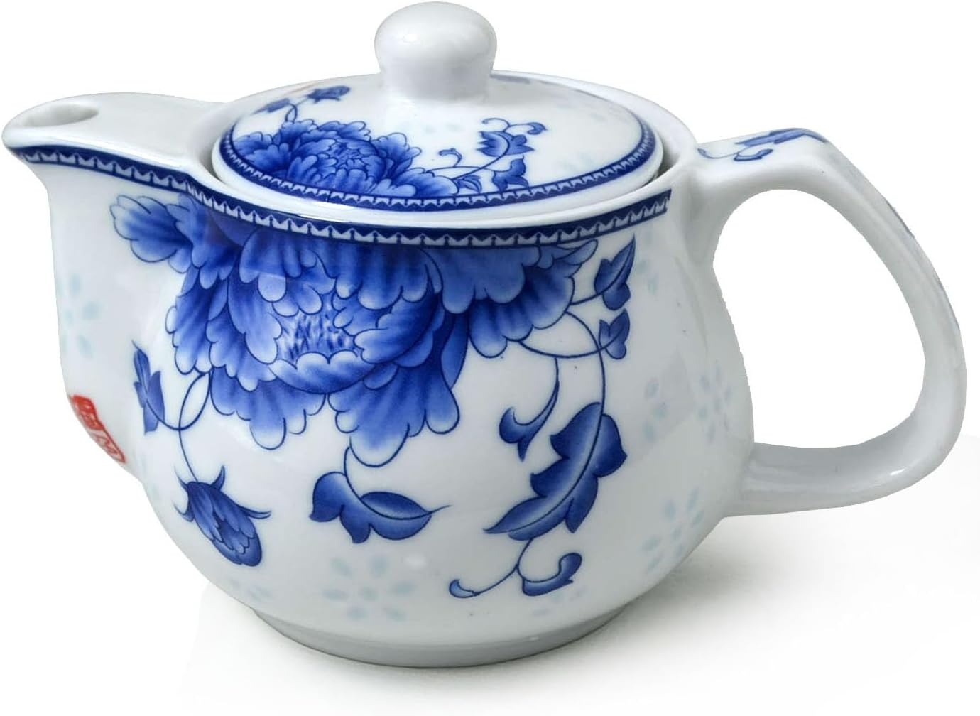 Amazon.com | Small Teapot 9oz Blue and White Porcelain Tea Pot with ...