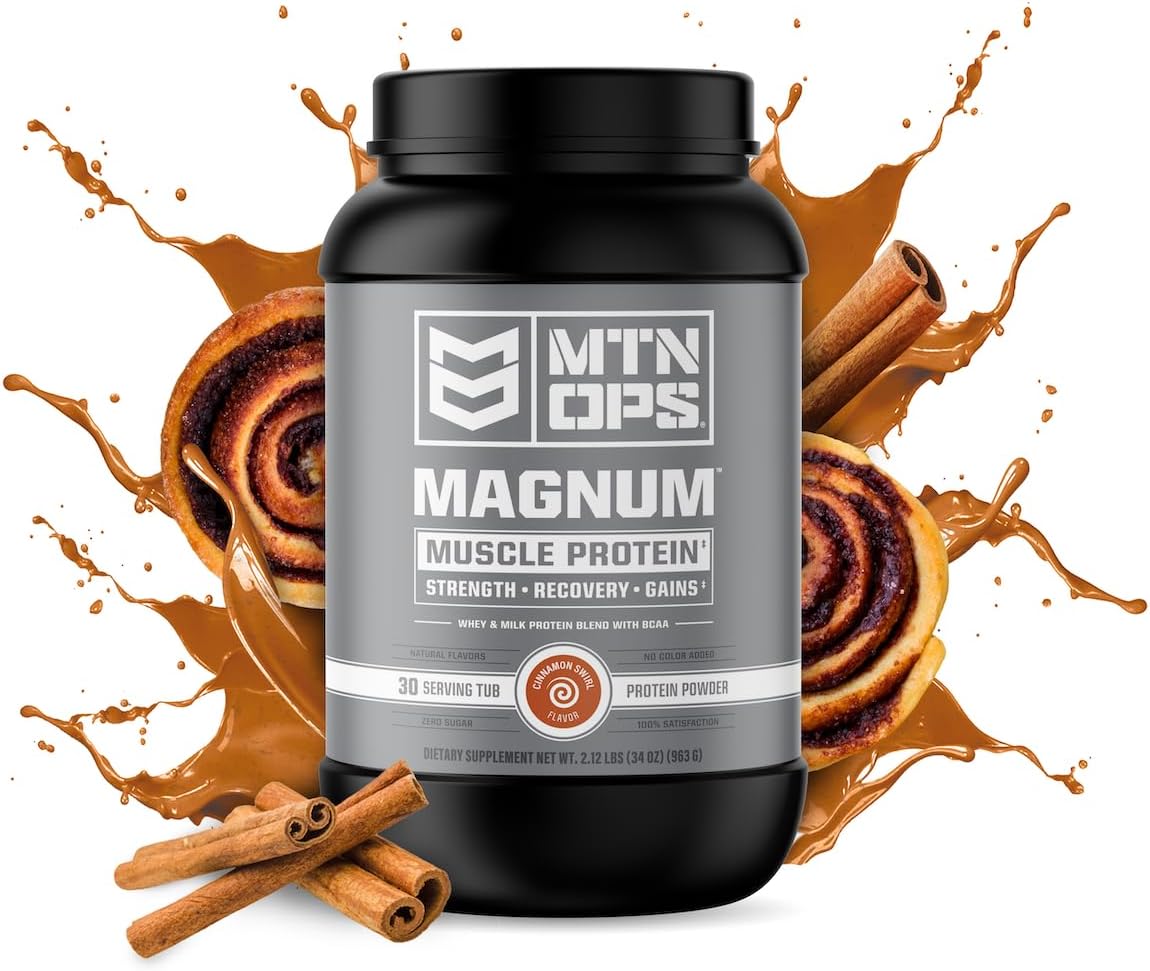 Amazon.com: MTN OPS Magnum Cinnamon Swirl Protein Powder, 23g of Whey ...