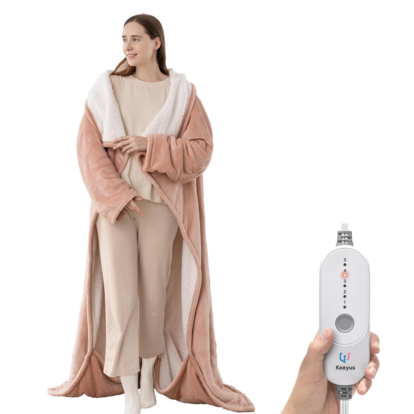 Heated Blanket Electric Throw, Wearable Heated Snuggle Blanket with ...