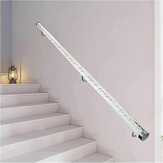 Acrylic Handrail for Indoor Stairs, Lucite Transparent Stair Handrail ...
