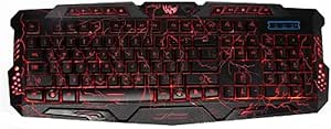 M200 PC Gaming Keyboard,Womail 3 Colors USB Illuminated Led Backlit ...