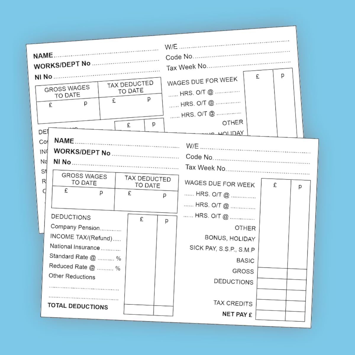 2X Wage Slips Pad of 100 : Amazon.co.uk: Stationery & Office Supplies