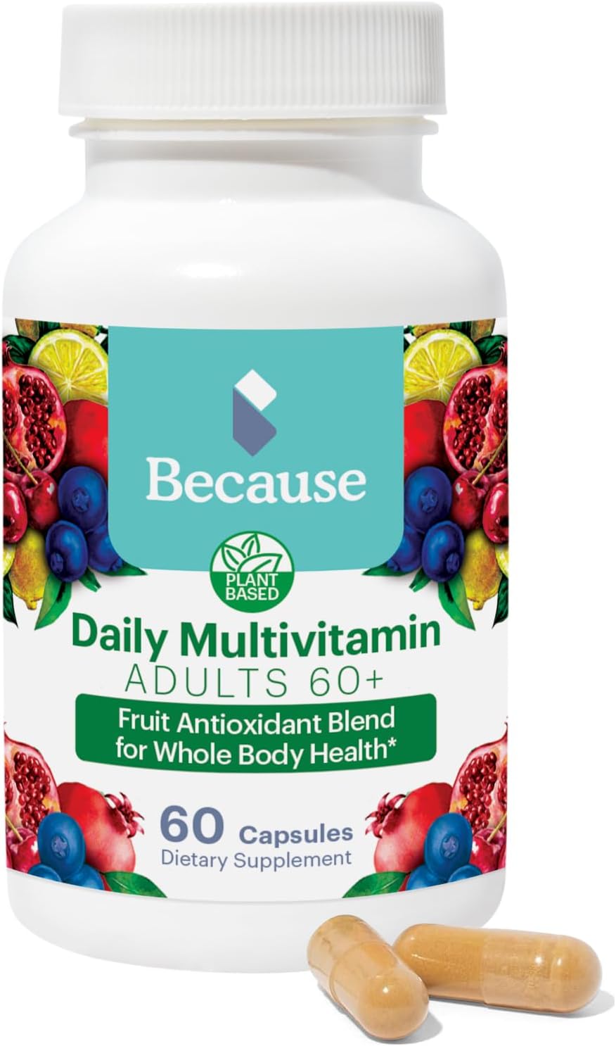 Amazon.com: Because Multivitamin Adults 60+, Multimineral Supplement, C ...