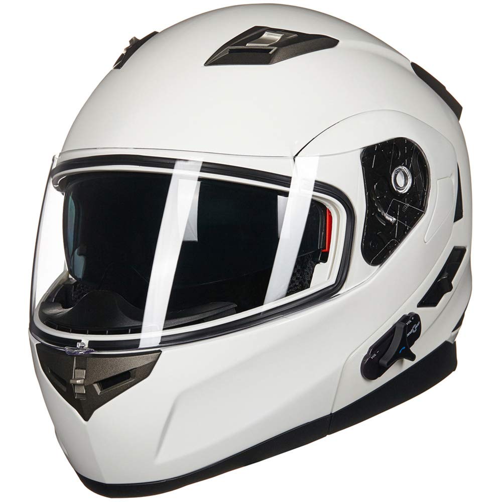 Snapklik.com : ILM Bluetooth Integrated Modular Flip Up Full Face ...