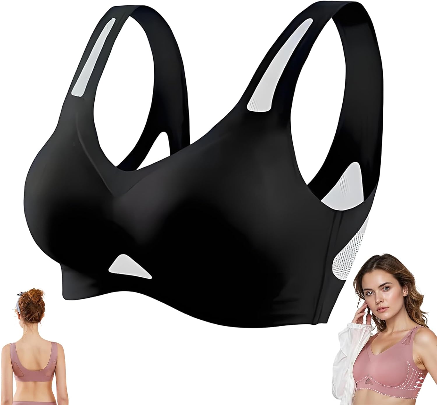 Breathable Comfort Bra, Full Coverage Wireless Bra for Women, Seamless ...