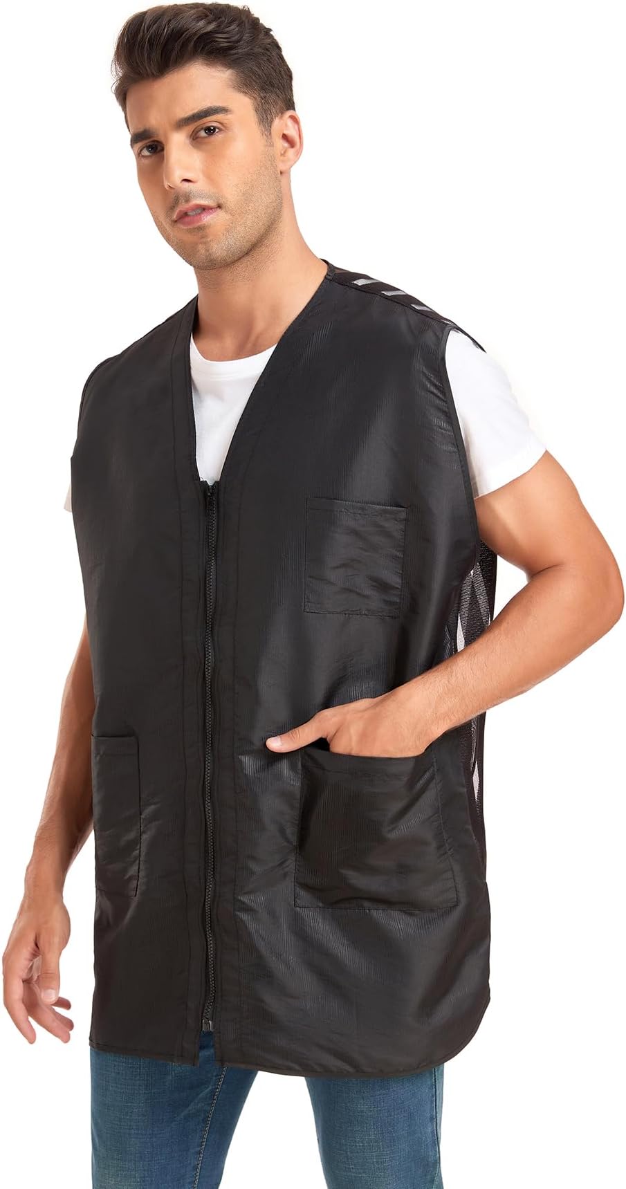 Amazon.com: A Size Above Plus Size Vented Mesh Back Salon Stylist Vest ...