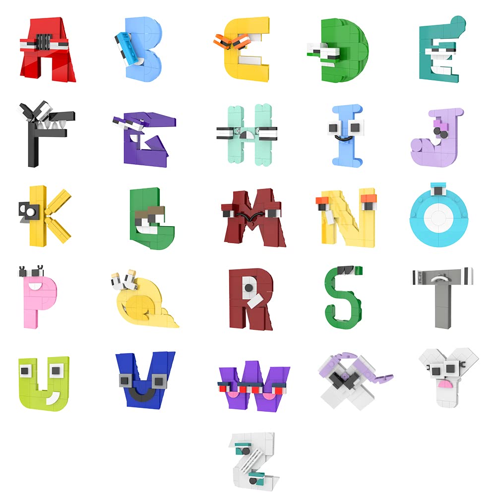 Alphabet Lore Building Block Set 26 Alphabet Legend Building Block ...