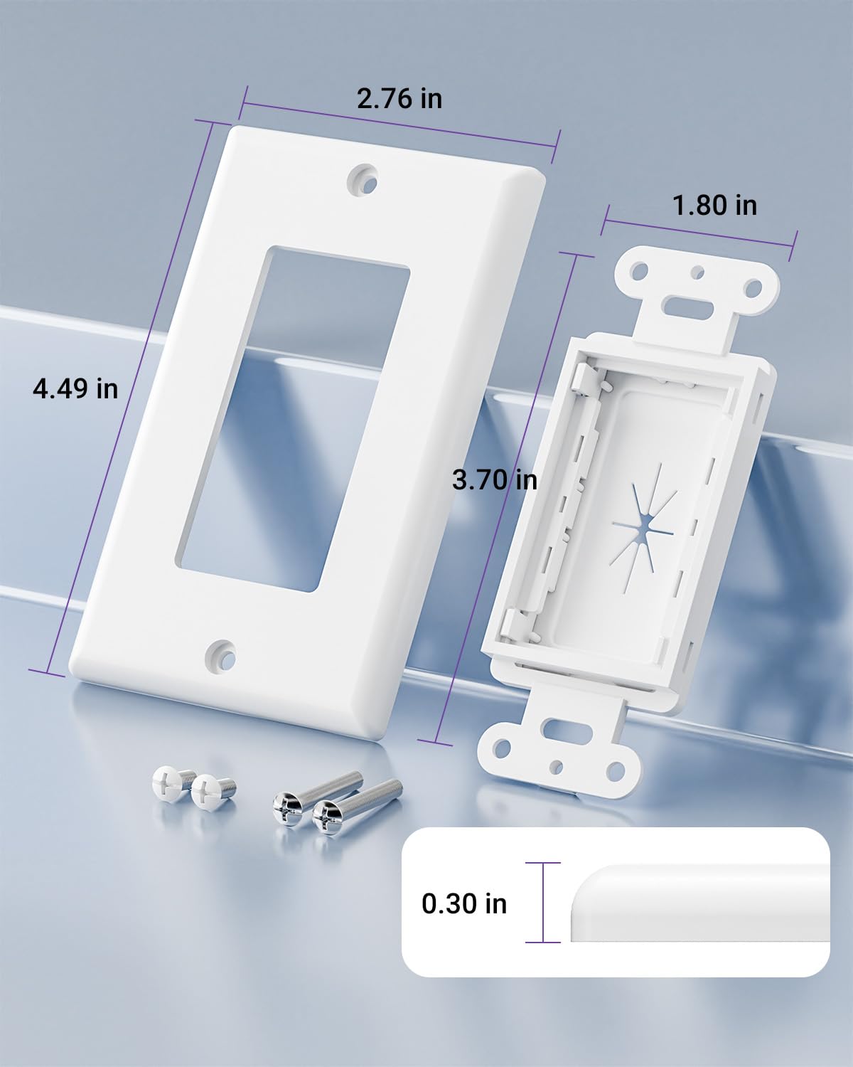Snapklik.com : VCELINK Wall Plate Cable Pass Through, Single Gang ...