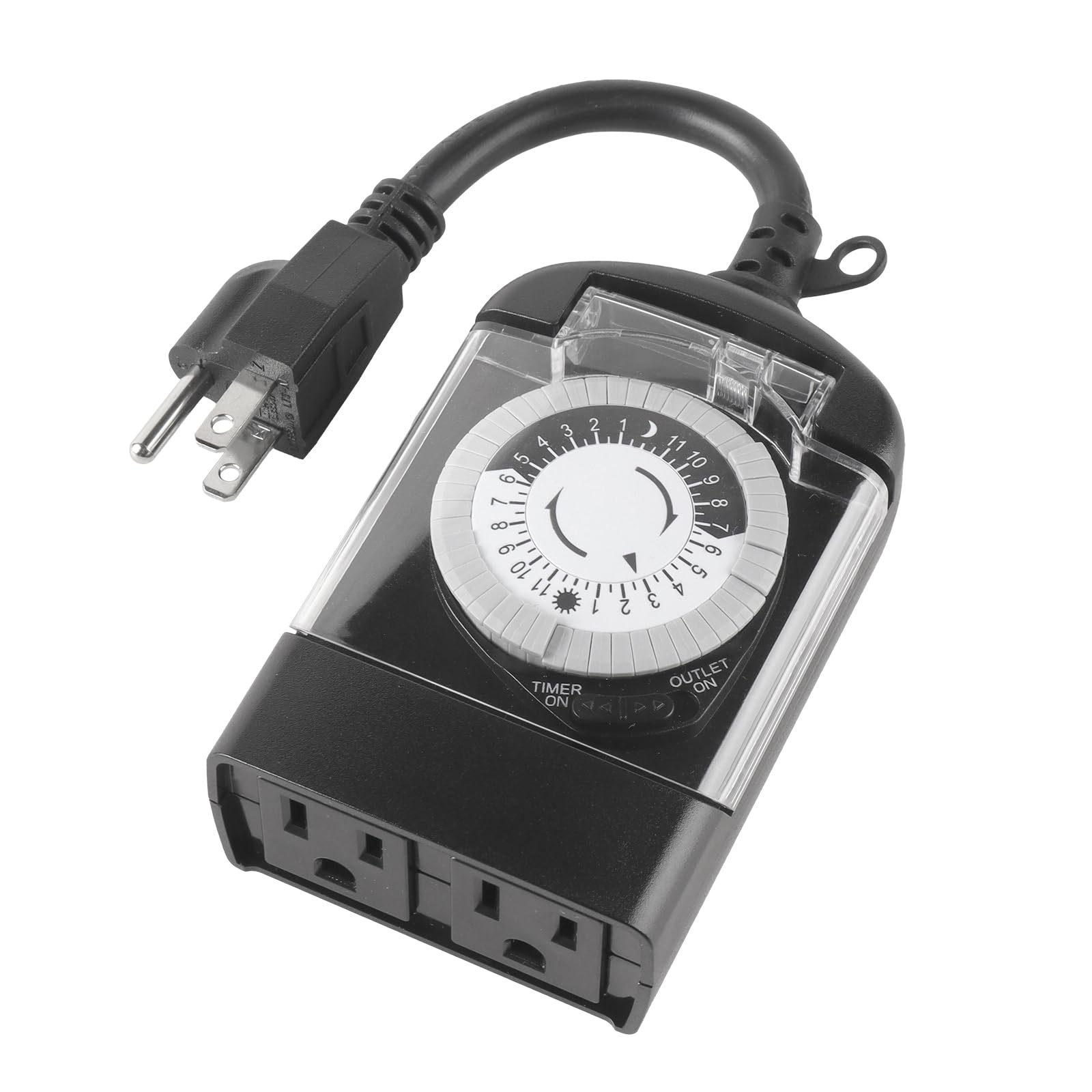 Amazon.com: Outdoor Timer Outlet, 24 Hour Mechanical Light Timer,Plug ...