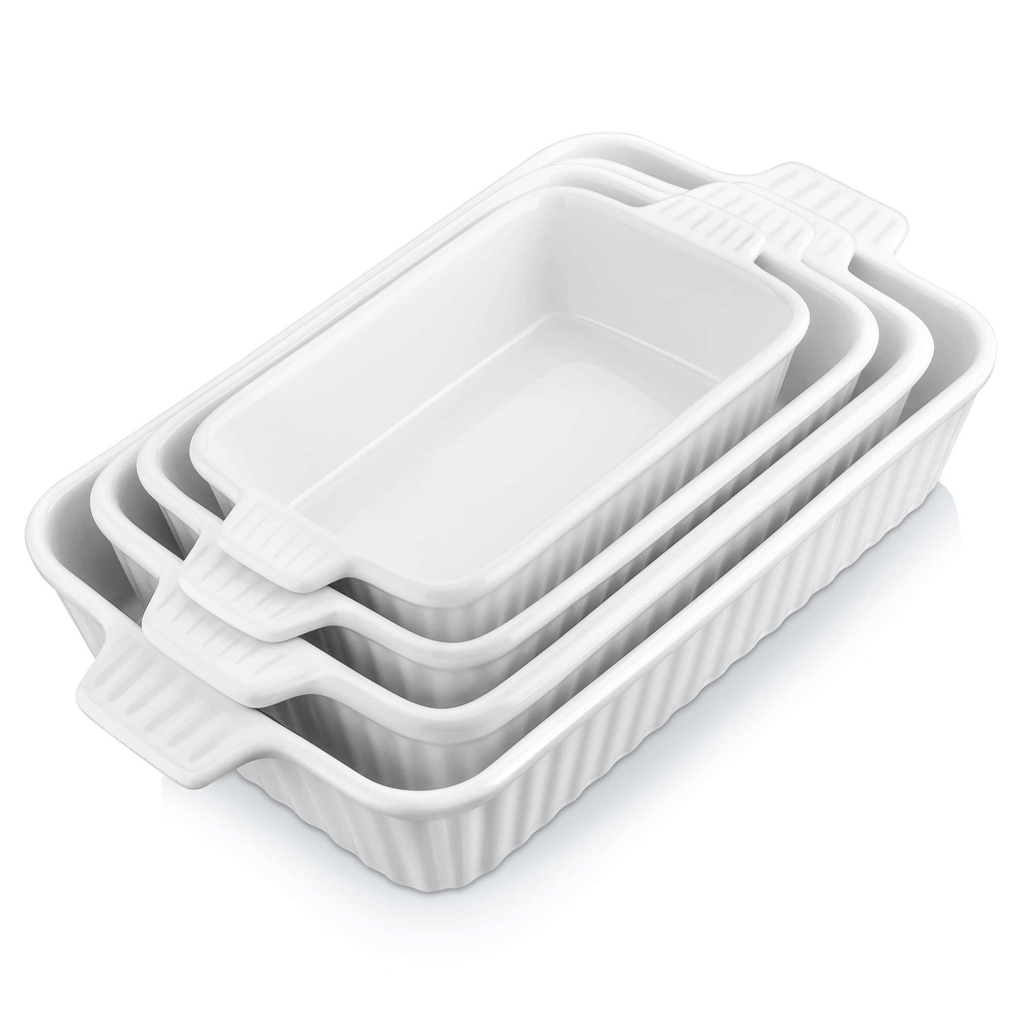 Bakeware Set of 4, MALACASA Porcelain Baking Pans Set for Oven ...