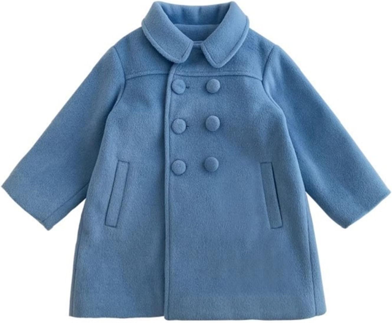 Amazon.com: Toddler Girls Trench Coat Baby Girl Woolen Dress Coat Girl ...