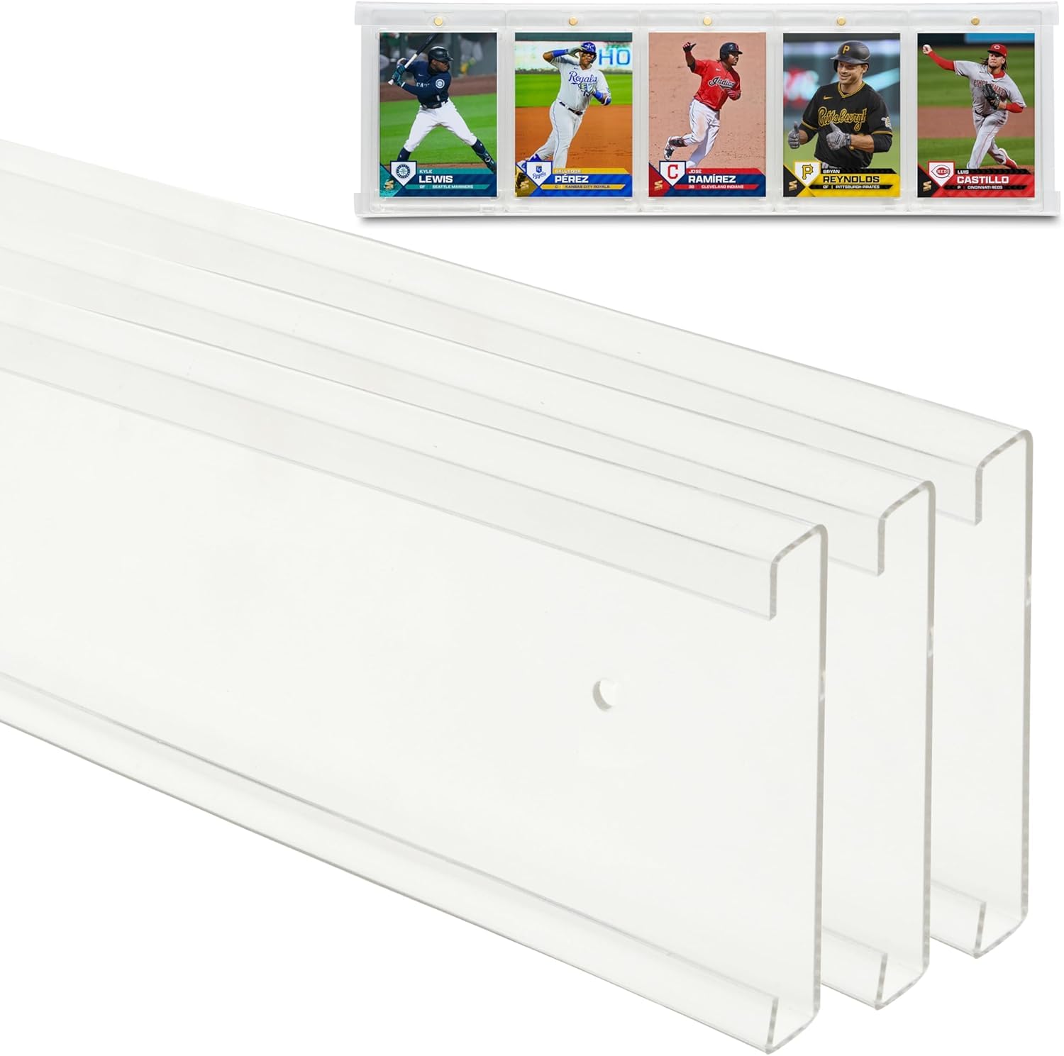 Amazon.com: Tapeera 3-Pack Acrylic Magnetic Card Holder Display - 15 ...