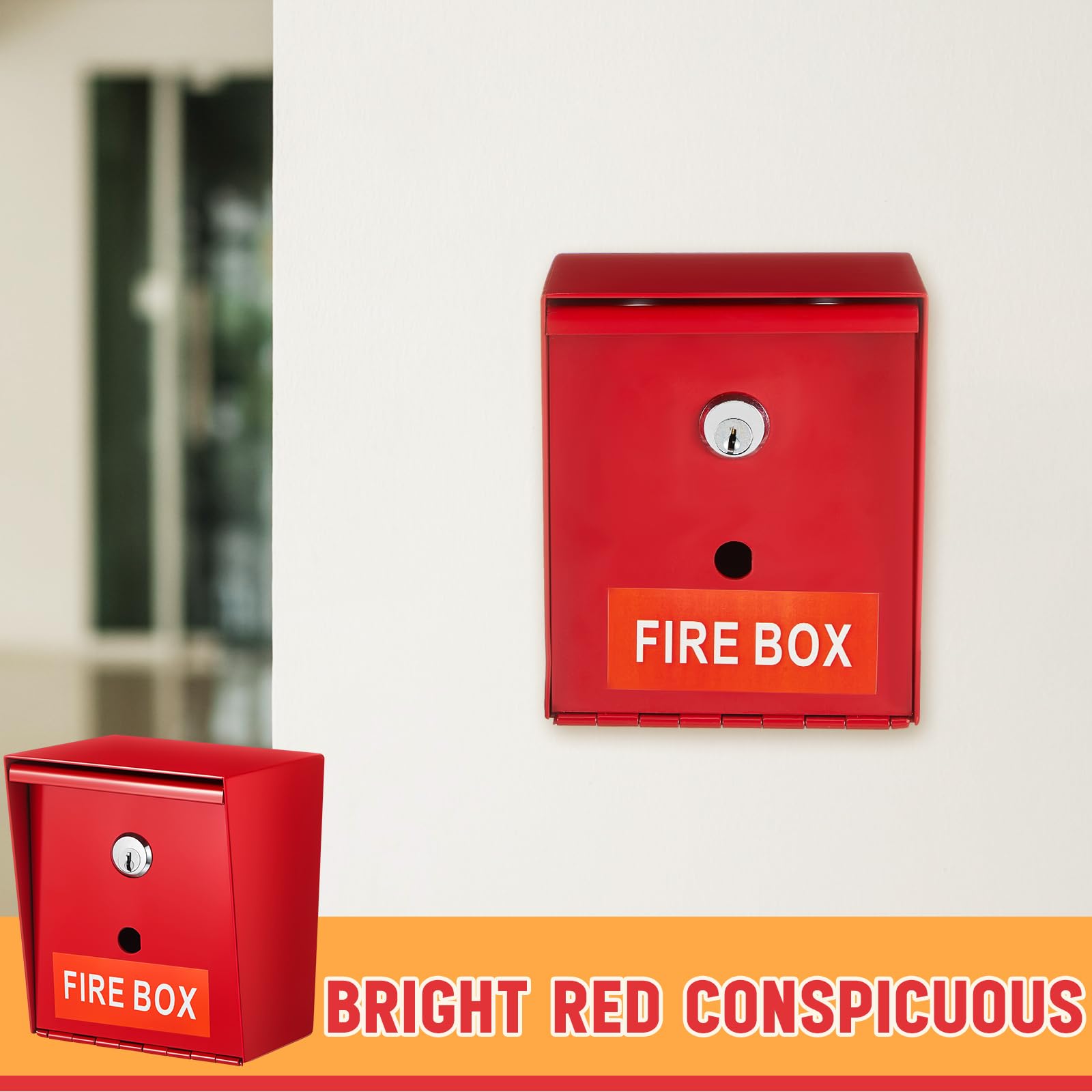 Snapklik.com : MorningRo Fire Box Fire Department Lock Fire Box For ...