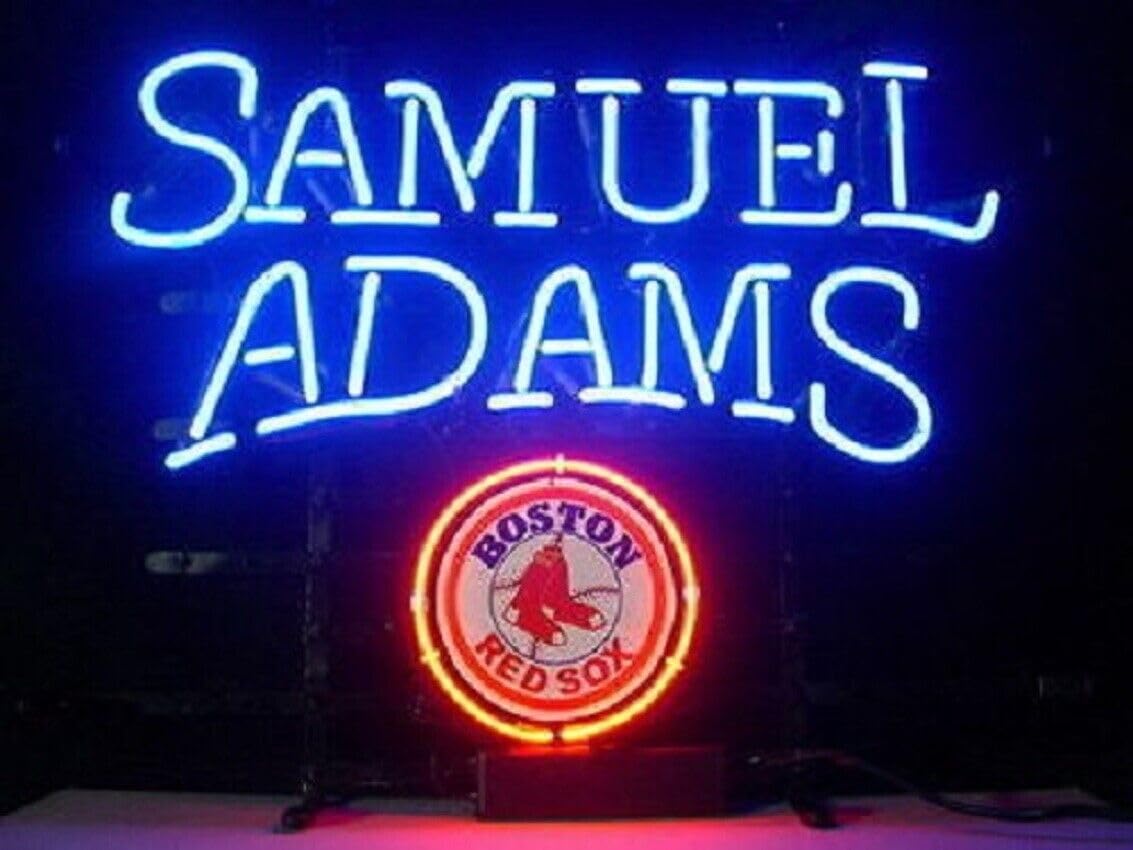 Amazon.com : Queen Sense 20"x16" Samuels Adam Red Sox Neon Sign Light ...