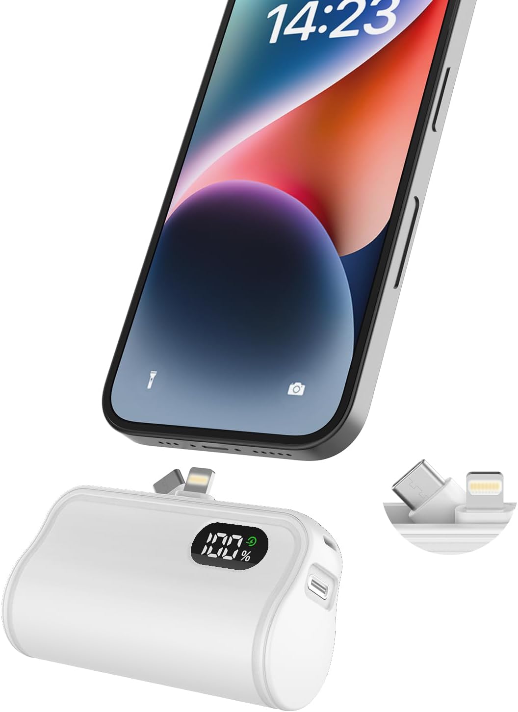 Amazon.com: 6000mAh Small Power Bank Portable Charger with Built-in ...