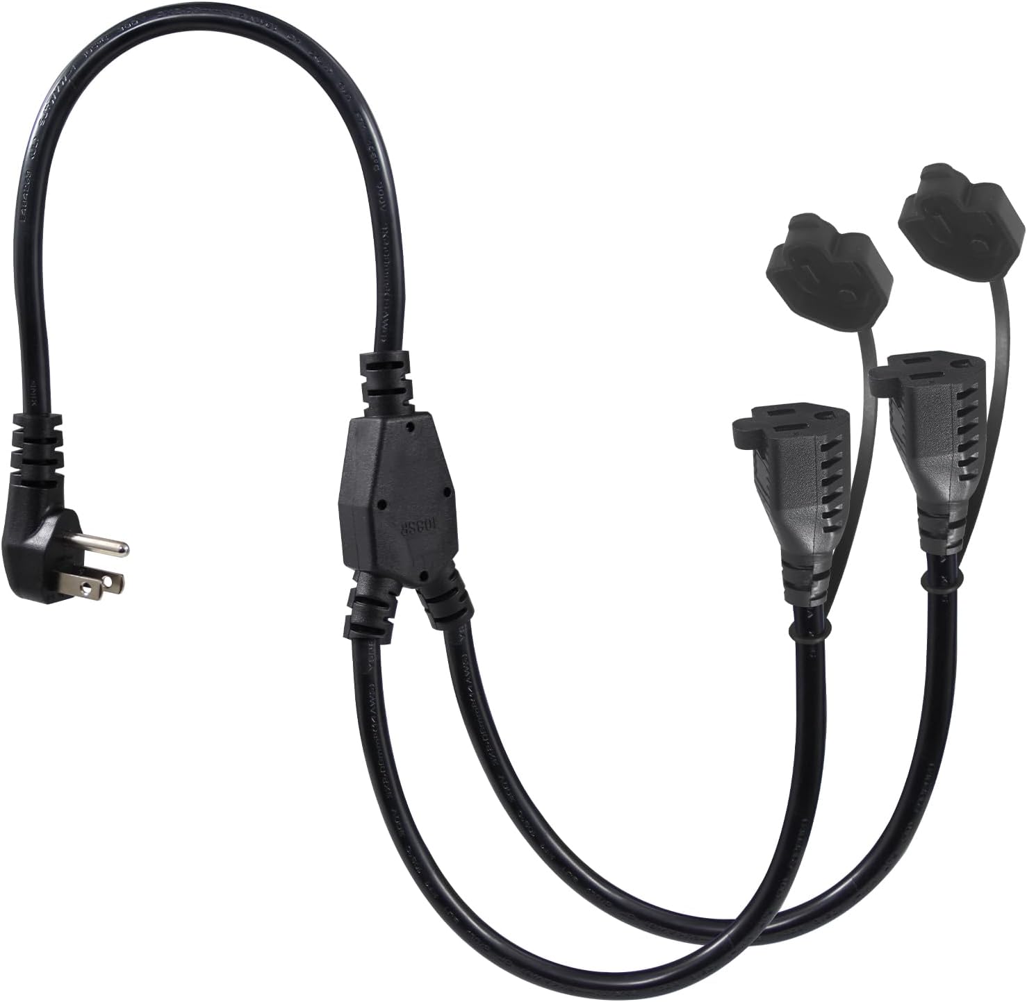 Amazon.com: QVS PPRT-ADPT2 12-Inch 3-Prong Outlet Saver Splitter Power ...