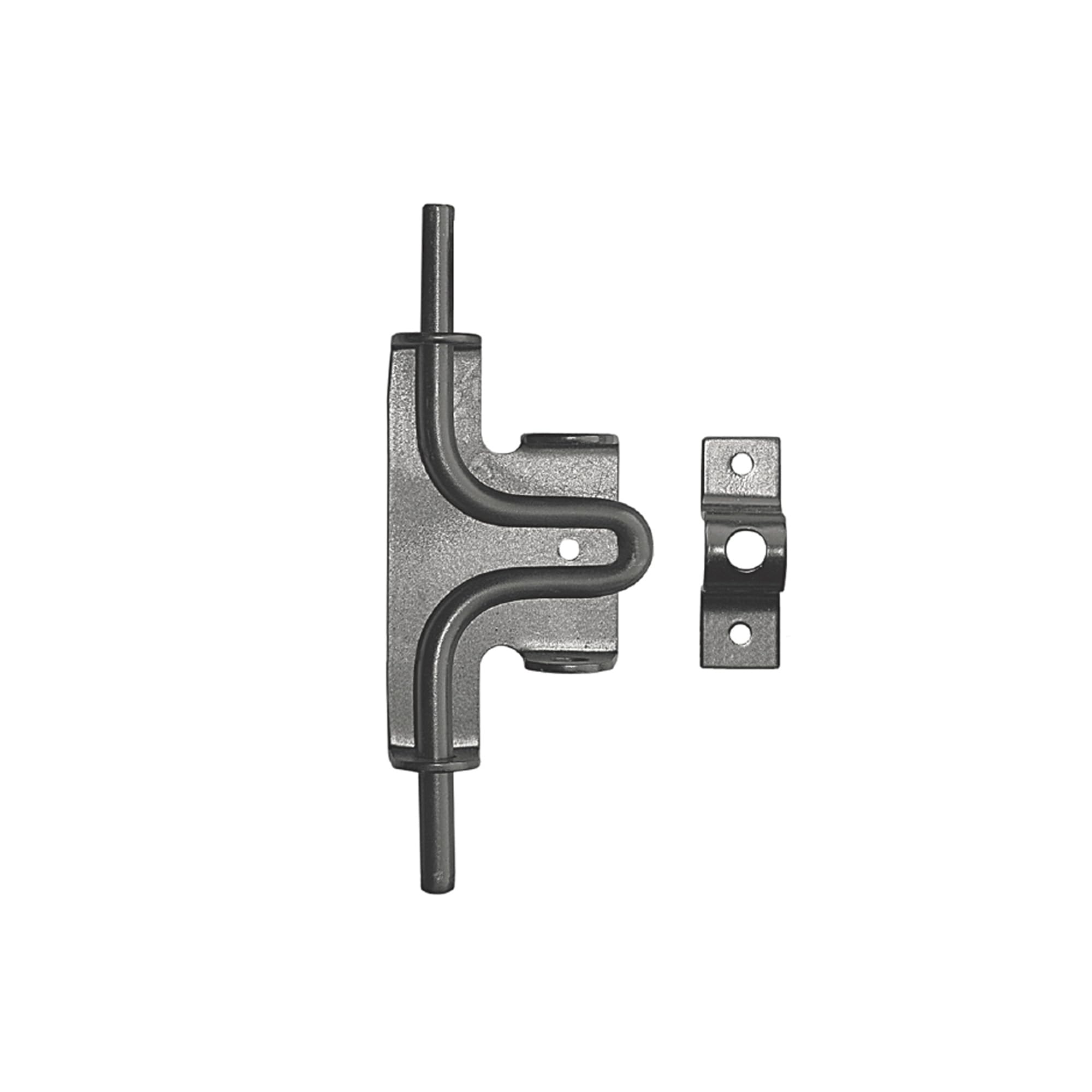 Snapklik.com : Nuvo Iron Black Galvanized Steel Slide Bolt Latch