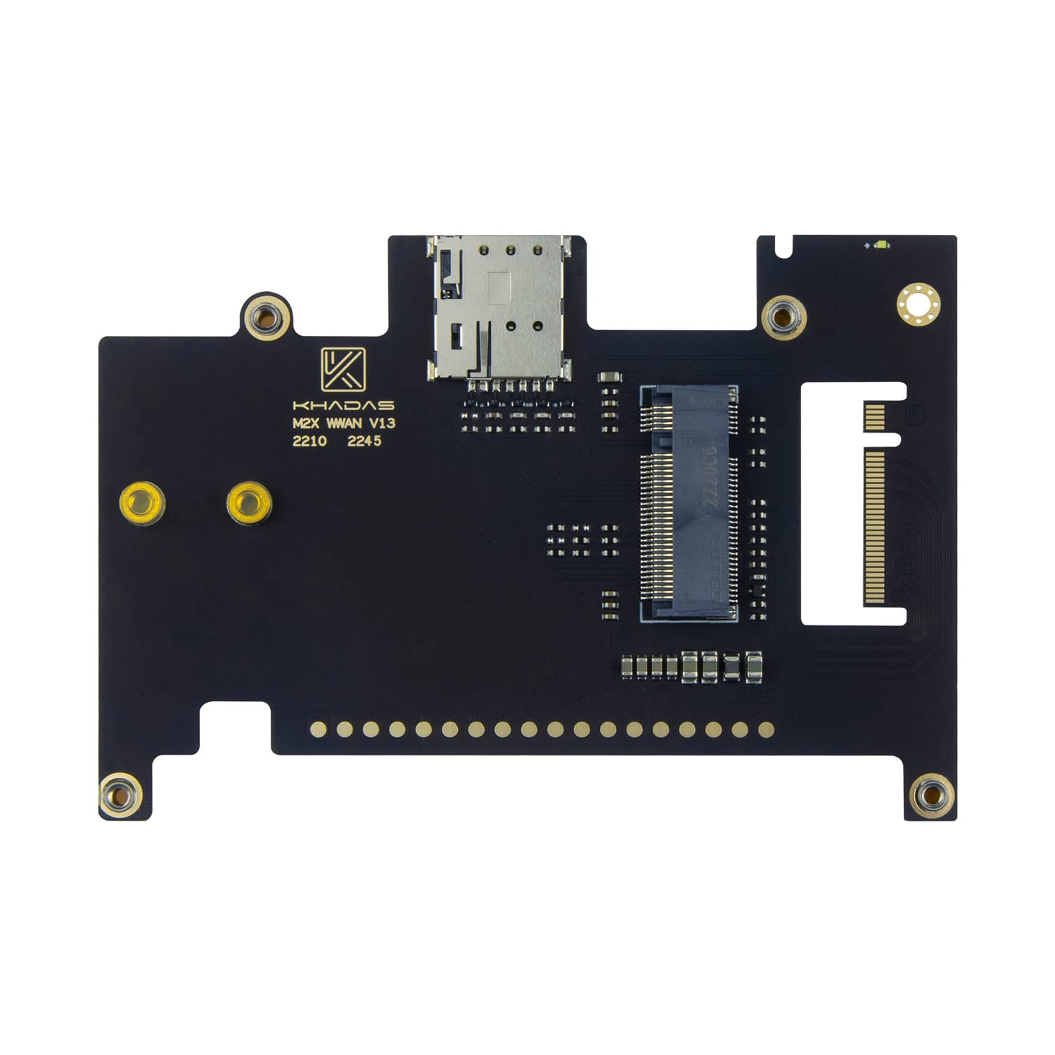 Khadas M2X WWAN Extension Board with M.2 Slot for Adding a 4G/5G LTE Module Support Nano-SIM ...