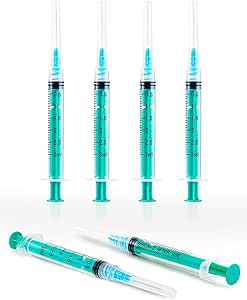 Amazon.com: 100Pack 3ml/cc Luer Lock Syringe, Lab Use Disposable ...