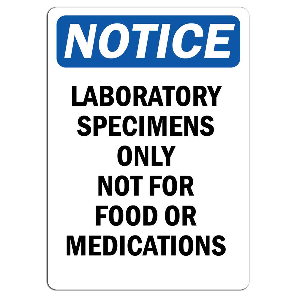 Amazon.com : Notice - Laboratory Specimens Only Not Sign | Label Decal ...