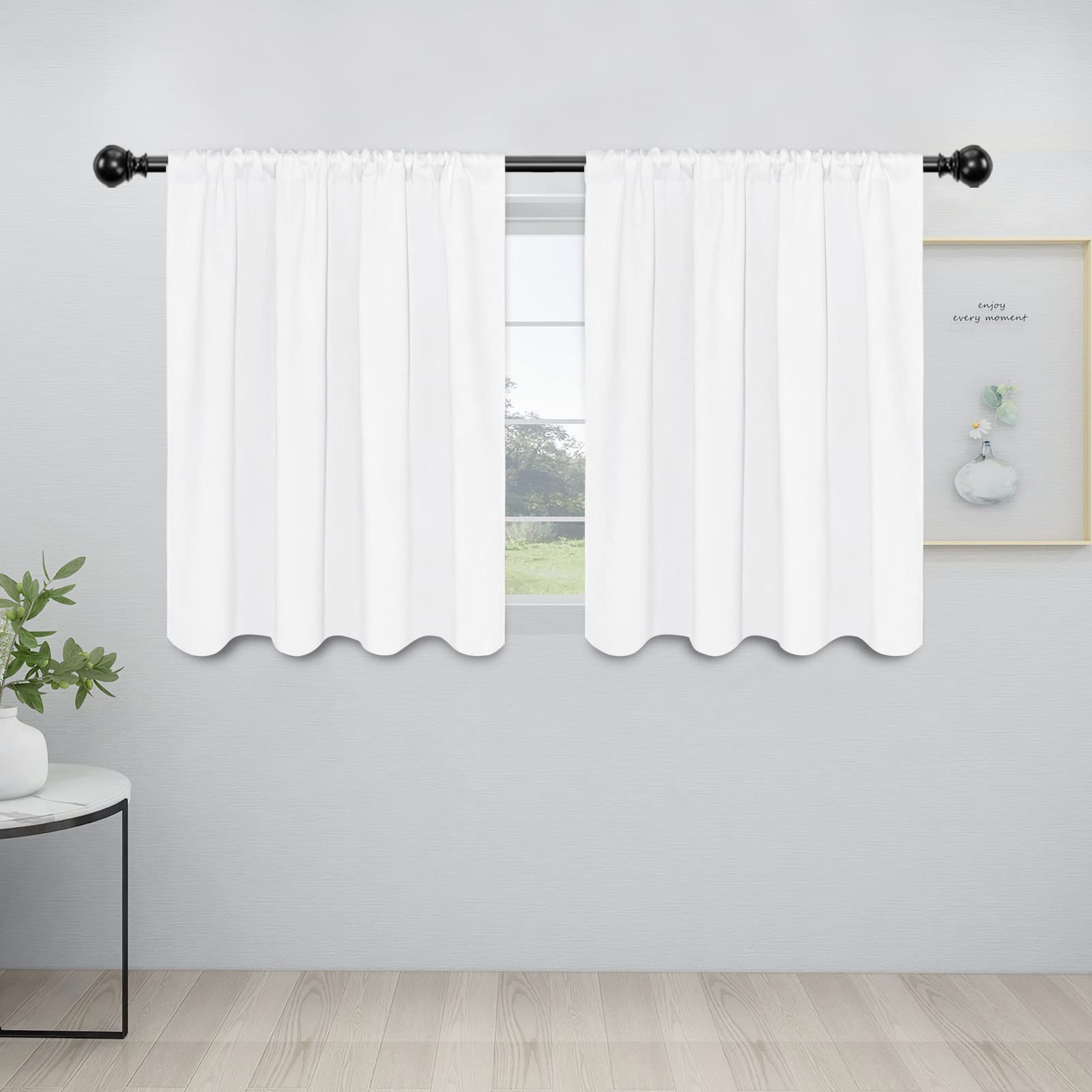 Amazon.com: Easy-Going Rod Pocket Blackout Curtains for Bedroom, Room ...