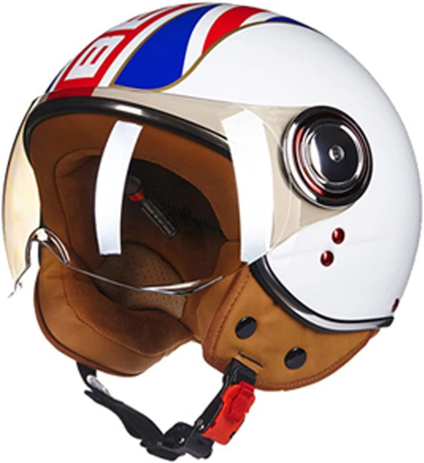 Amazon.com: GLHalfM Adult Motorcycle Helmet Scooter Helmet, Stylish ...