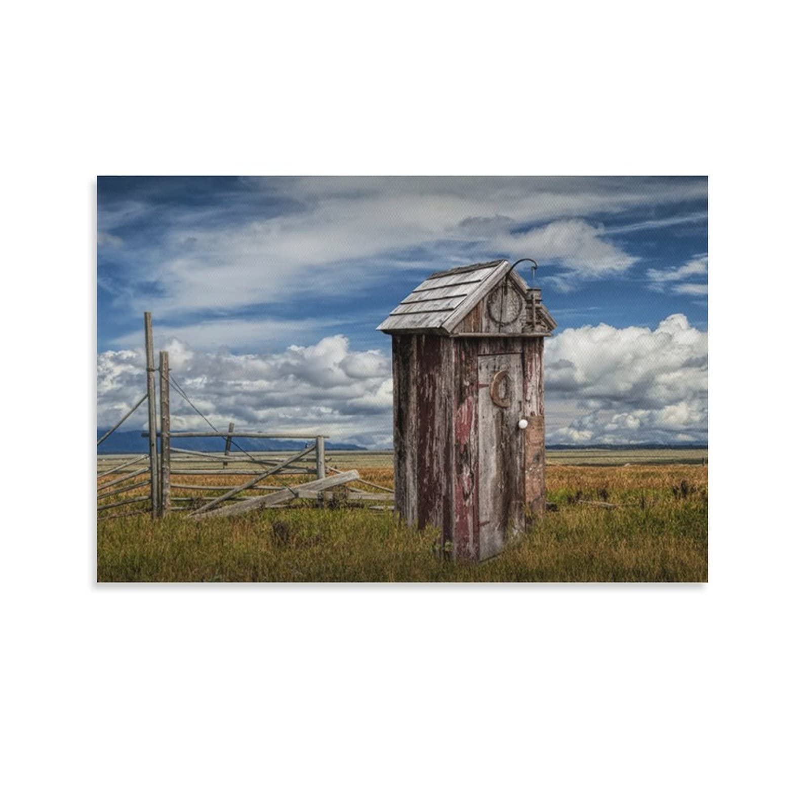 Amazon.com: Outhouse Art Outhouse Photo Retro Outhouse Western ...