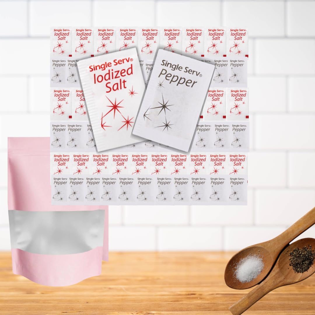 Amazon.com: Salt and Pepper Packets Combo - 200 Total Packets (100 Each ...