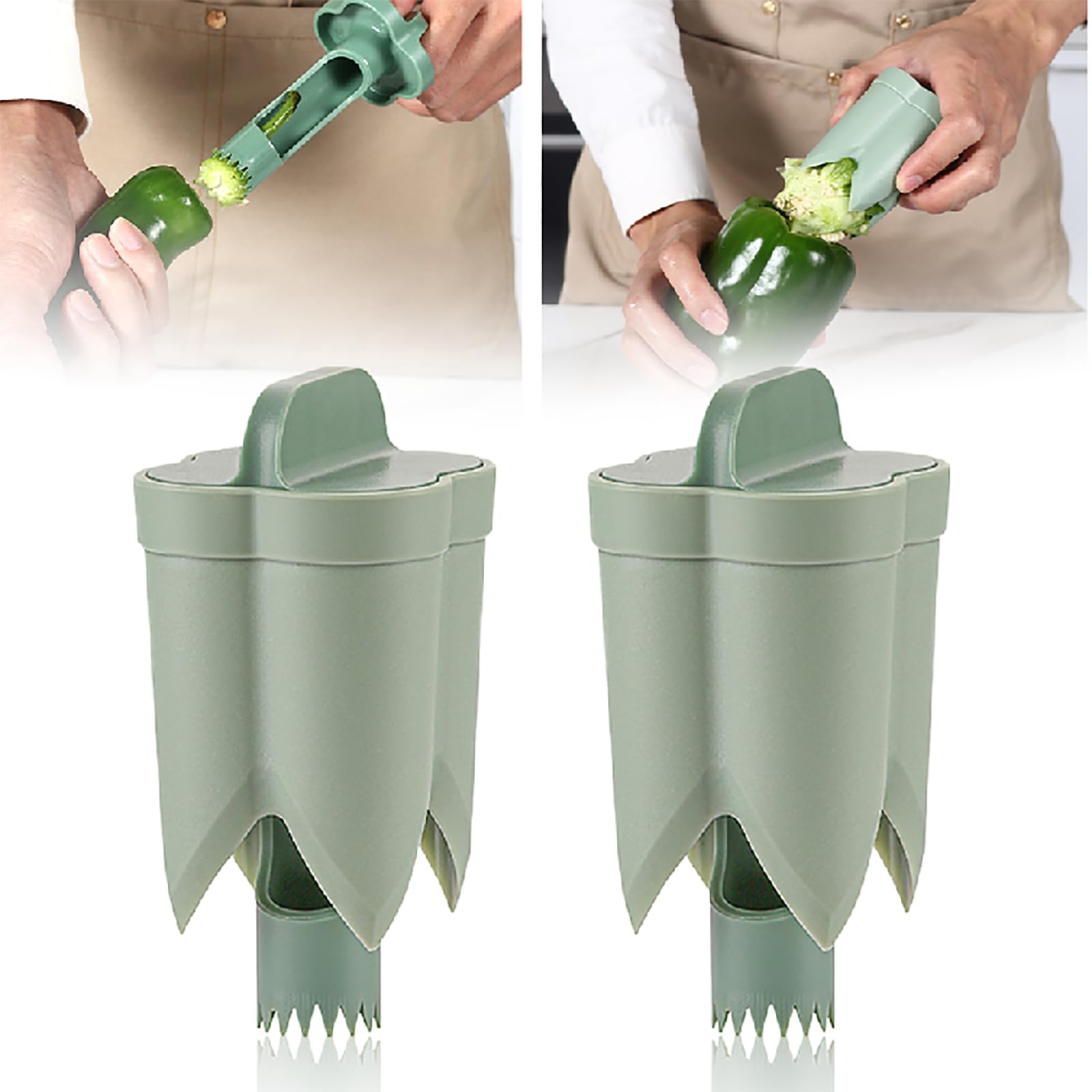Corer Tool Kitchen PEPPER SEED CORER Remover, 2025 Upgraded 2-in-1 ...