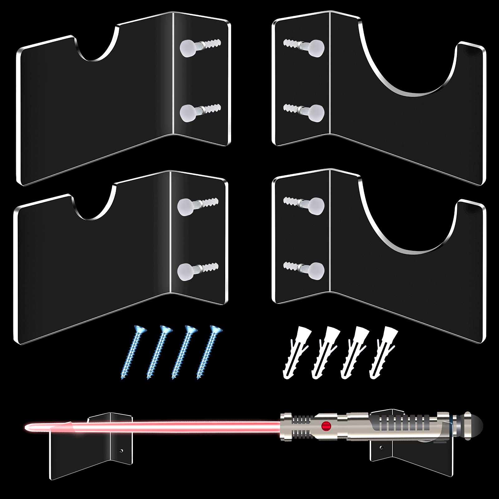 Buy Lightsaber Holder Wall Mount Lightsaber Display Rack Stand Clear ...