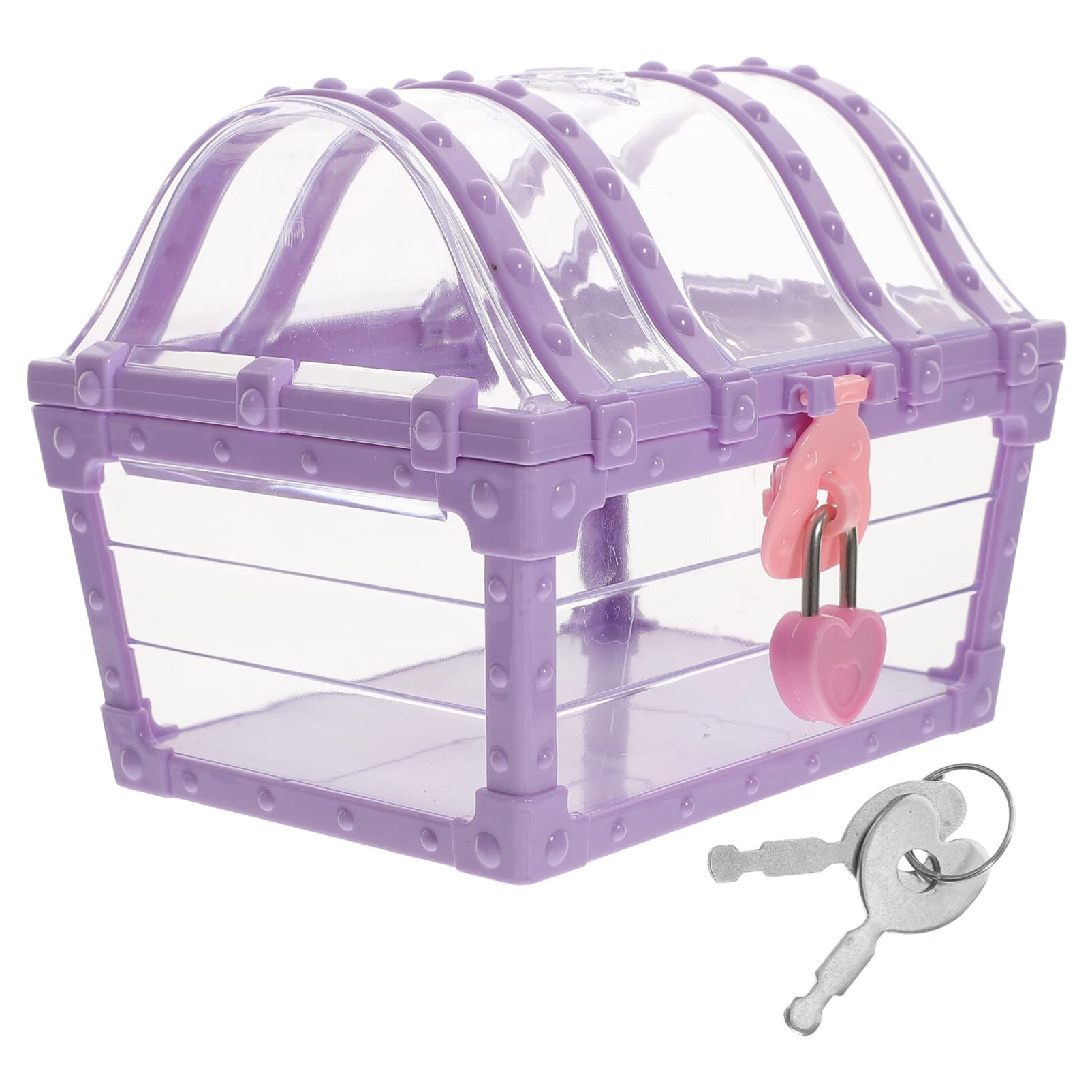 Amazon.com: Ciieeo Pirate Treasure Chest Clear Plastic Trinket Jewelry ...