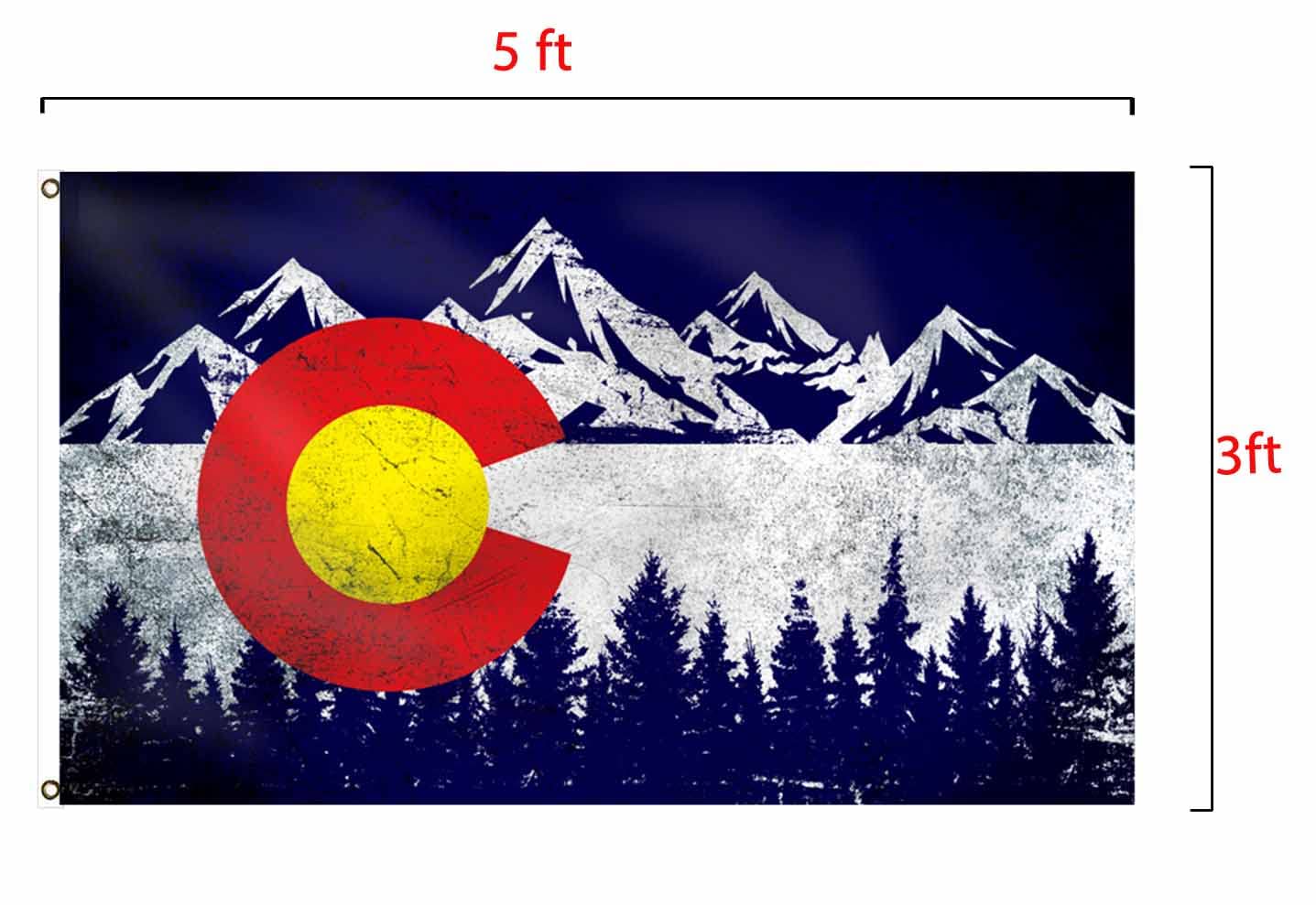Colorado Flag Mountain Art