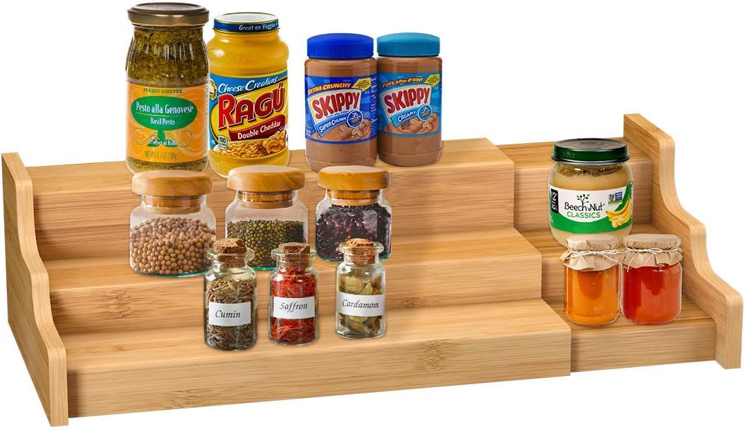 Amazon.com: 24 Glass Spice Jars with Label, Bamboo Spice Jar Set 4oz ...