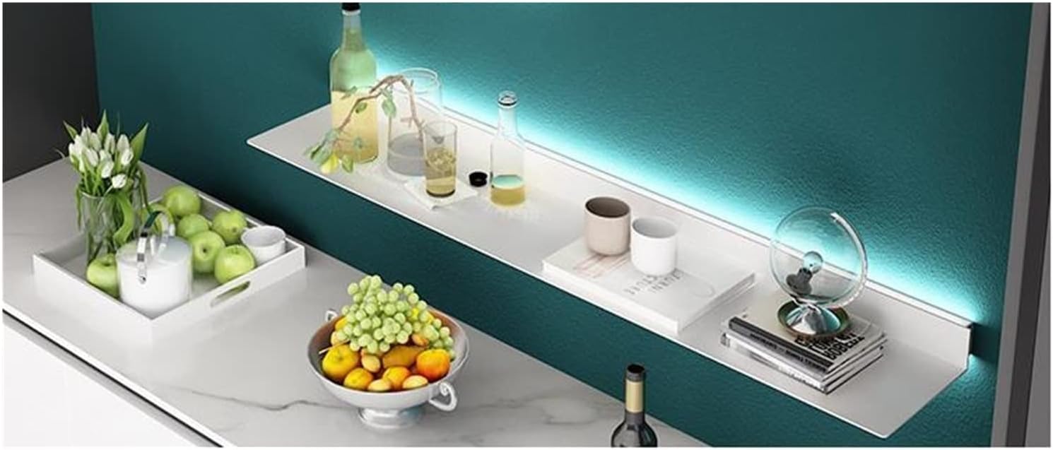 Amazon.com: EHEIN Wall Floating Light-Emitting Shelves Black/White/Gold ...