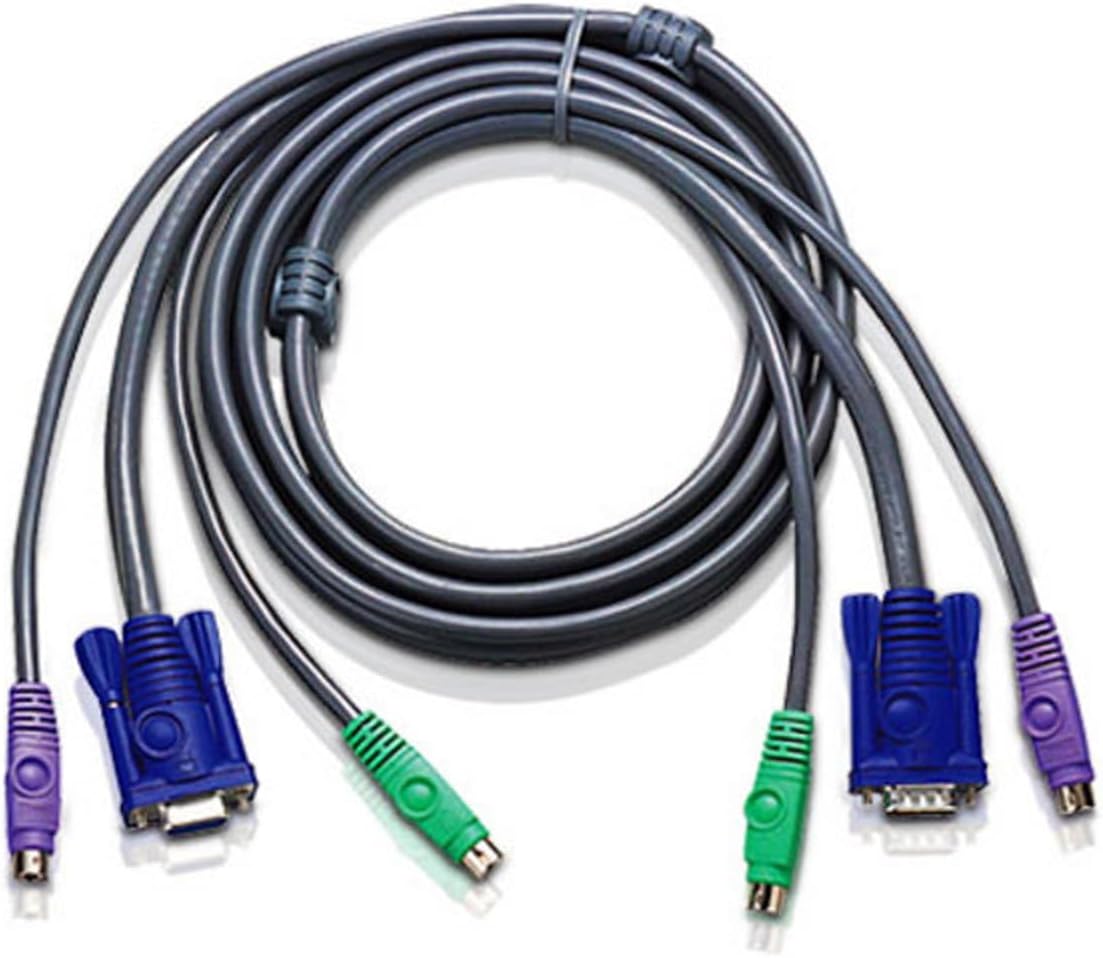 Amazon.com: ATEN Slim PS2 KVM Cable - VGA and PS2 to VGA & PS2 2L5002P ...