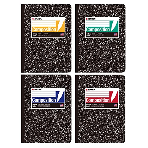 KAISA Composition Notebooks With Lined Paper, College Ruled 9-3/4" x 7 ...