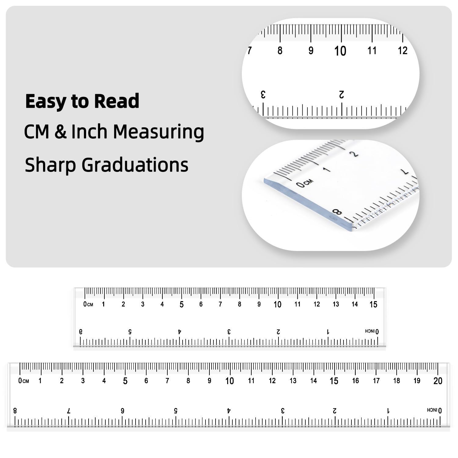 4 Pack 8 inch 6 inch Ruler Plastic Ruler Straight Nepal | Ubuy
