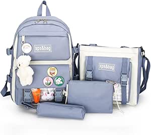 Amazon.com | MIFJNF 4Pcs Kawaii Backpack Cute Backpack for School ...